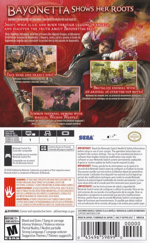 Bayonetta cover or packaging material - MobyGames