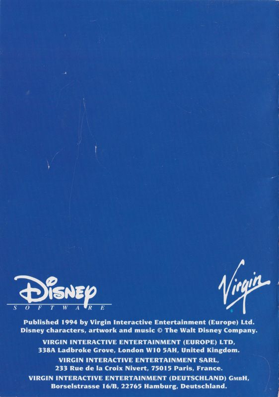 Disney's Aladdin cover or packaging material - MobyGames
