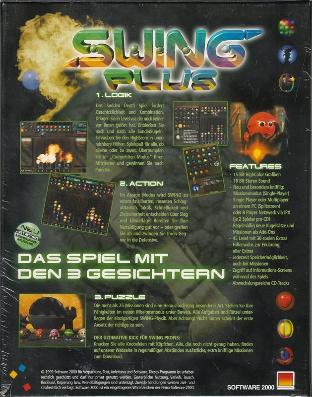 Swing Plus: Total Mindcontrol cover or packaging material - MobyGames