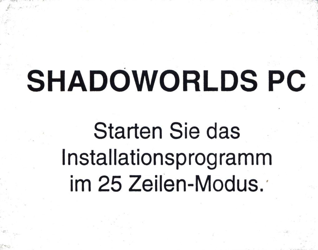 Shadoworlds cover or packaging material - MobyGames