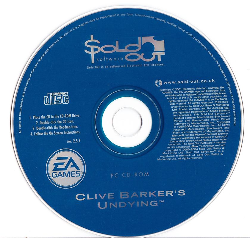 Clive Barker's Undying cover or packaging material - MobyGames