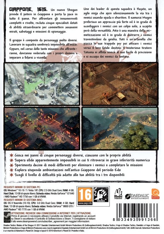 Shadow Tactics: Blades of the Shogun cover or packaging material ...