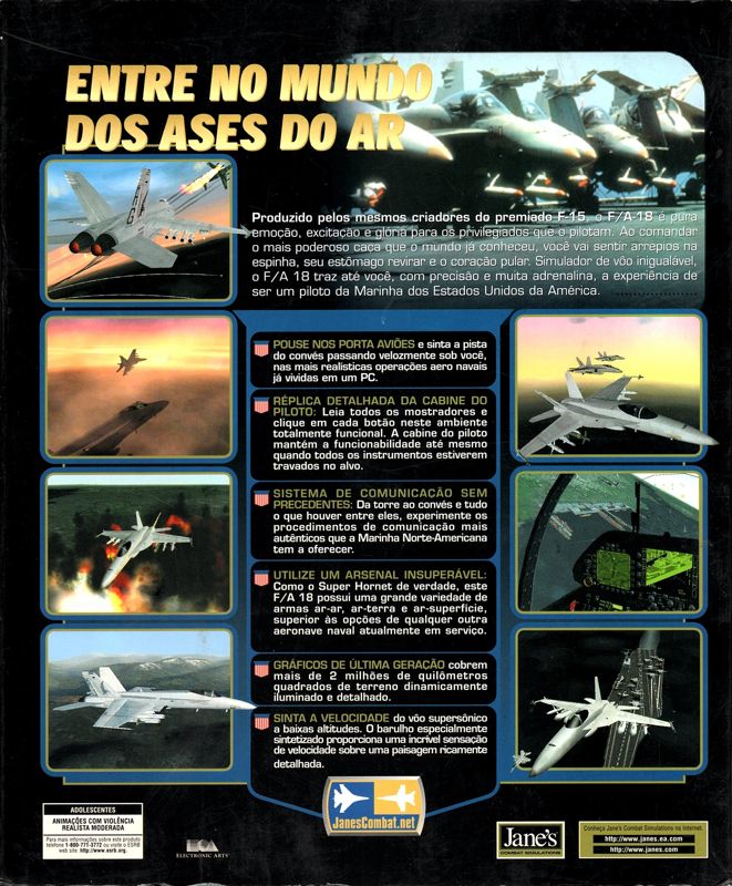 Jane's Combat Simulations: F/A-18 Simulator cover or packaging material ...