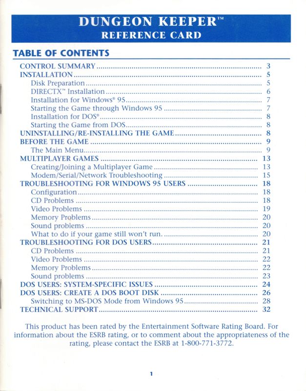 Dungeon Keeper cover or packaging material - MobyGames