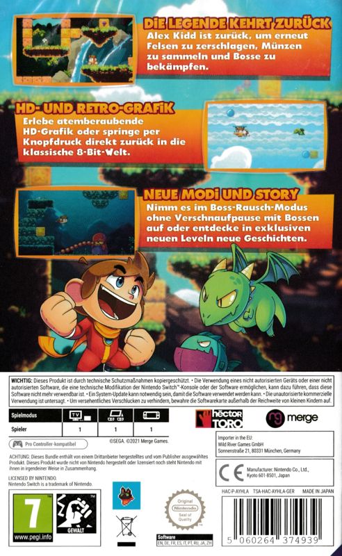 Alex Kidd in Miracle World DX cover or packaging material - MobyGames