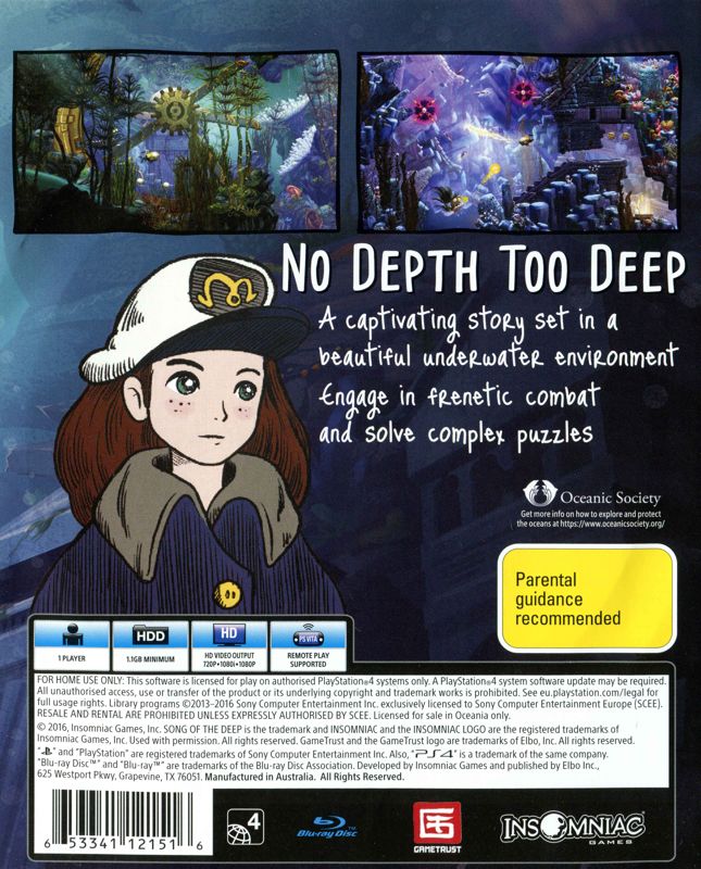 Song of the Deep cover or packaging material - MobyGames