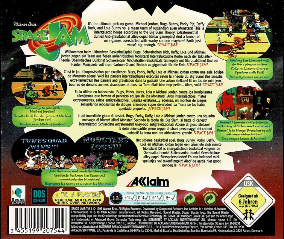 Space Jam cover or packaging material - MobyGames