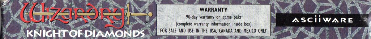 Wizardry: Knight of Diamonds - The Second Scenario cover or packaging ...