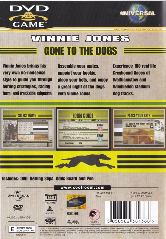 Vinnie Jones: Gone to the Dogs cover or packaging material - MobyGames