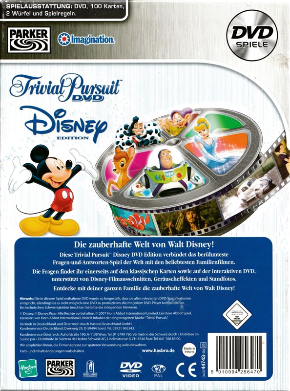 Trivial Pursuit DVD: Disney Edition cover or packaging material - MobyGames