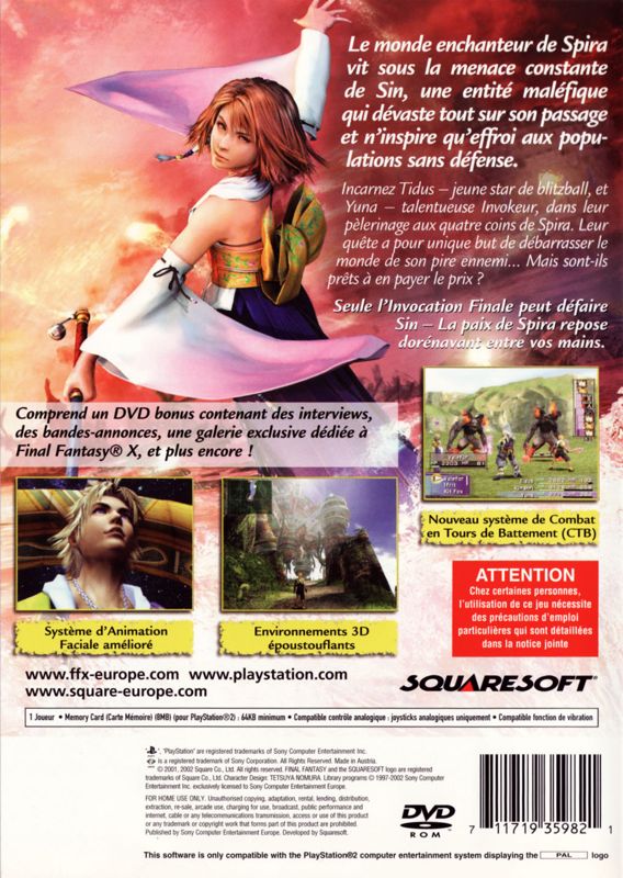 Final Fantasy X cover or packaging material - MobyGames