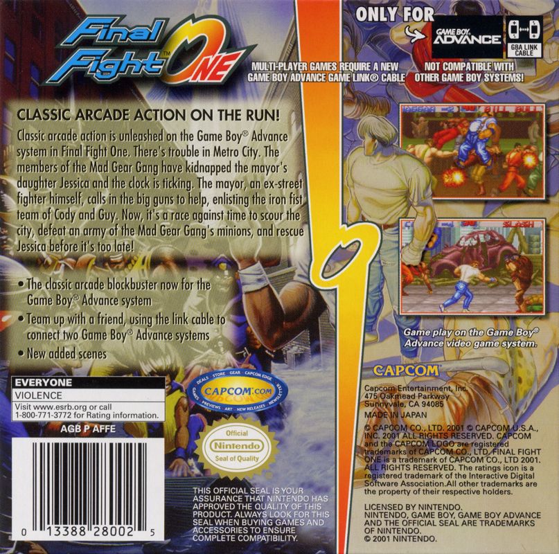 Final Fight One cover or packaging material - MobyGames