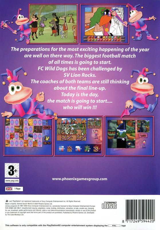 Animal Football cover or packaging material - MobyGames