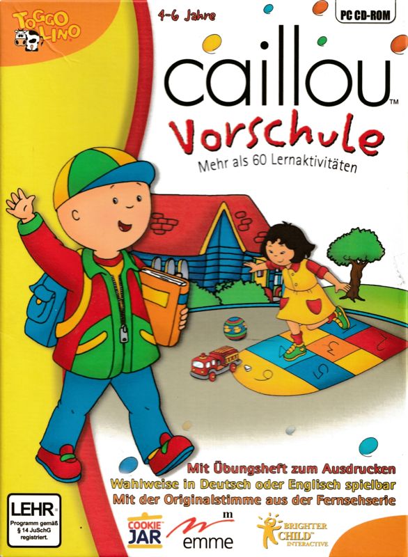 Caillou: Alphabet cover or packaging material - MobyGames