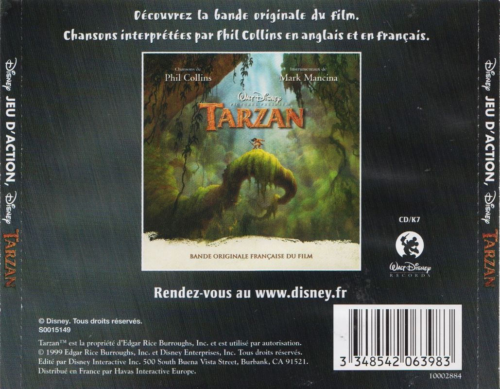 Disney's Tarzan cover or packaging material - MobyGames