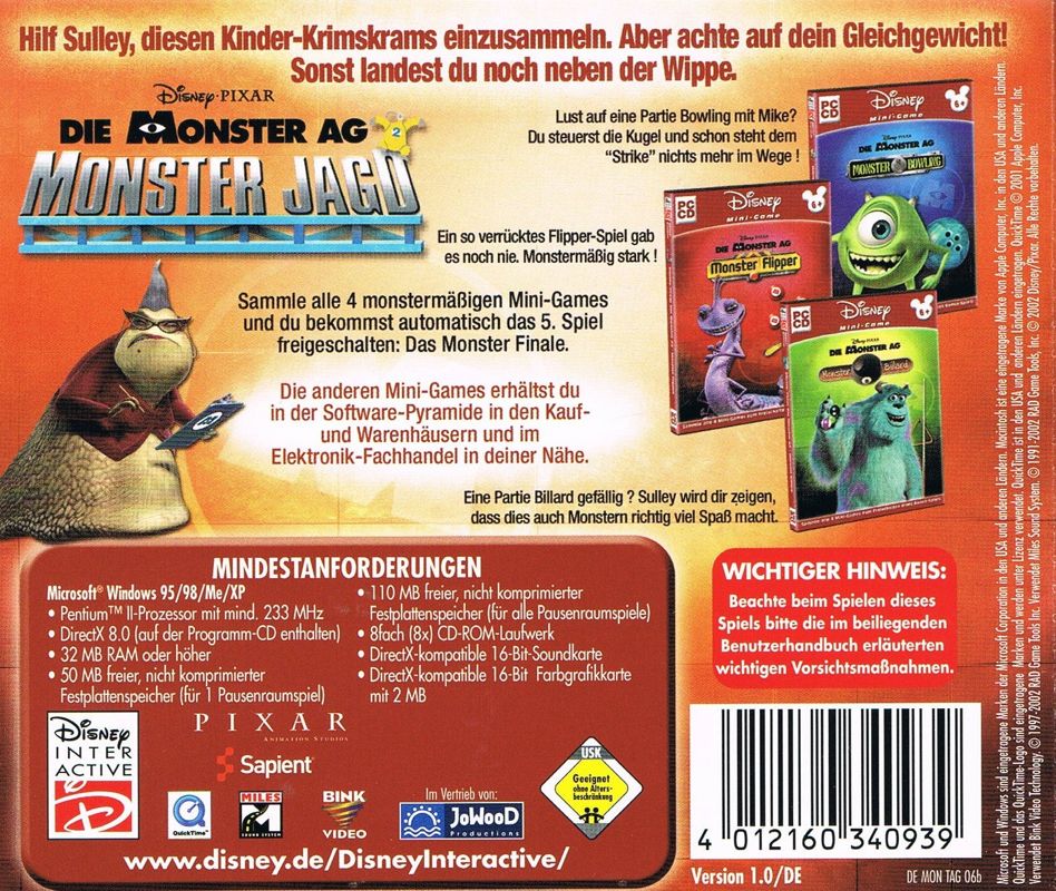 Disney•Pixar Monsters Inc.: Monster Tag cover or packaging material ...
