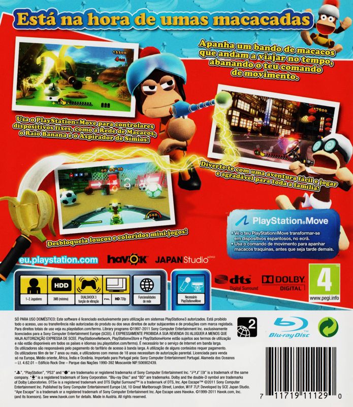PlayStation Move: Ape Escape cover or packaging material - MobyGames