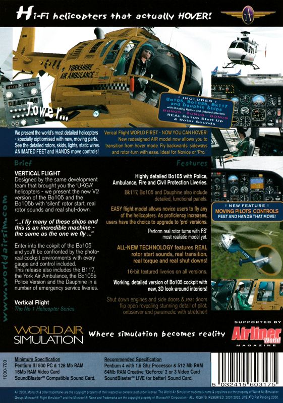 Vertical Flight cover or packaging material - MobyGames