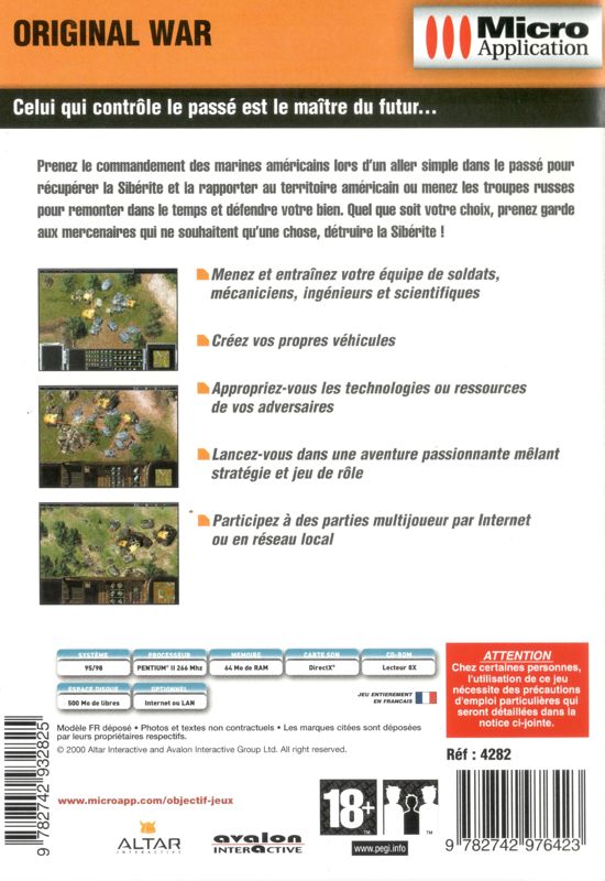 Original War cover or packaging material - MobyGames