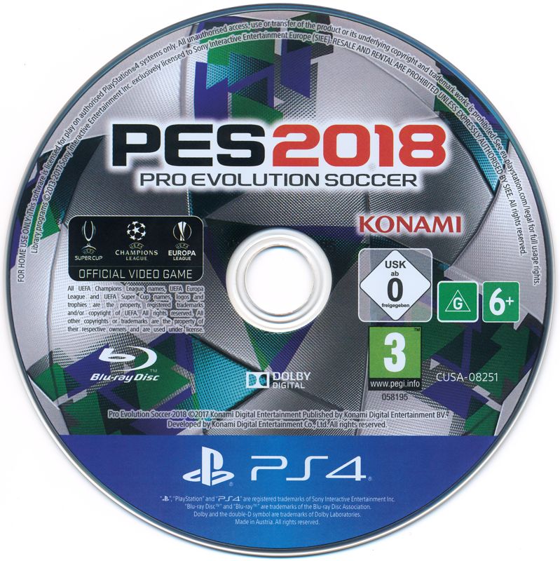 PES 2018: Pro Evolution Soccer (Special Edition) cover or packaging material - MobyGames