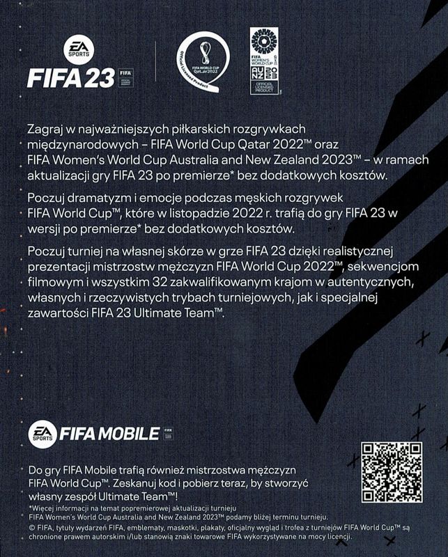 FIFA 23 cover or packaging material - MobyGames