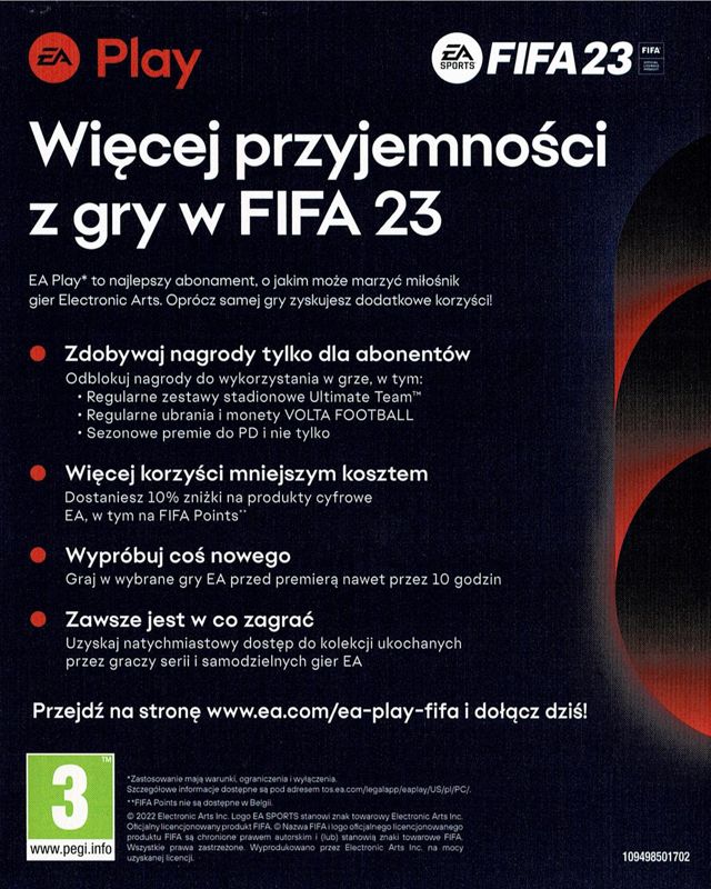 FIFA 23 cover or packaging material - MobyGames