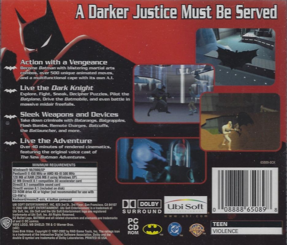 Batman: Vengeance cover or packaging material - MobyGames