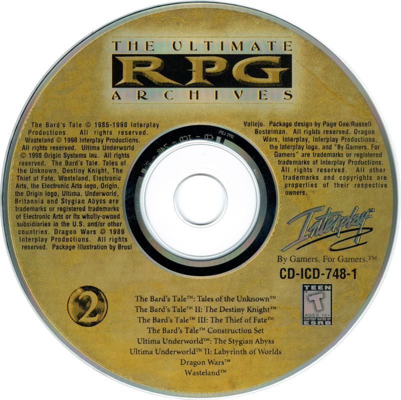 The Ultimate RPG Archives cover or packaging material - MobyGames