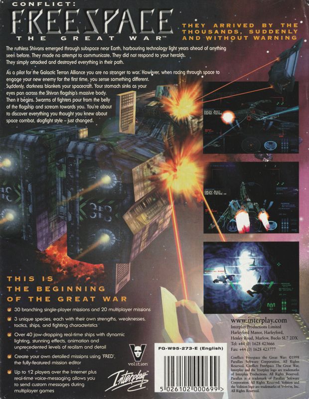 Descent: Freespace - The Great War cover or packaging material - MobyGames