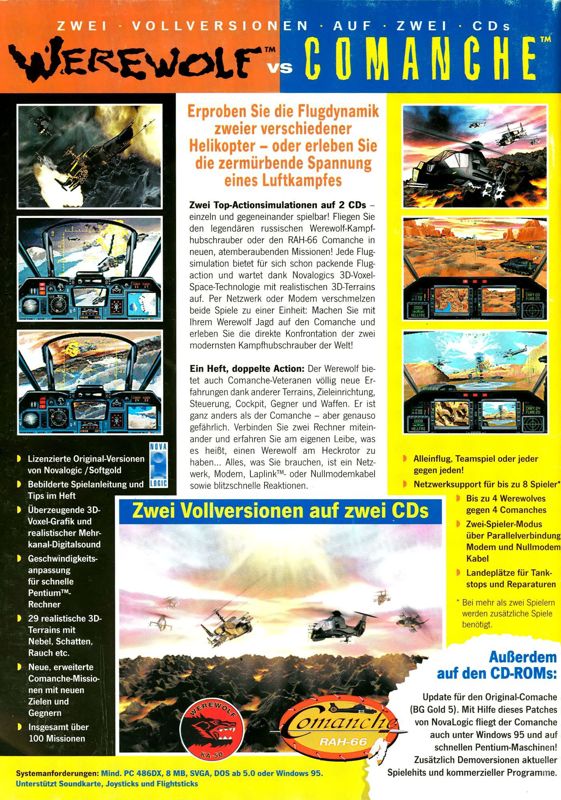 Werewolf vs. Comanche cover or packaging material - MobyGames