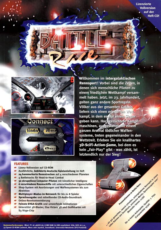 Battle Race cover or packaging material - MobyGames