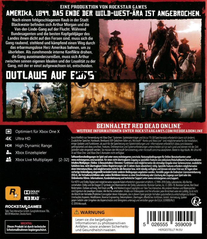 Red Dead Redemption II cover or packaging material - MobyGames