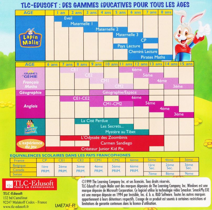 Reader Rabbit: Playtime for Baby cover or packaging material - MobyGames