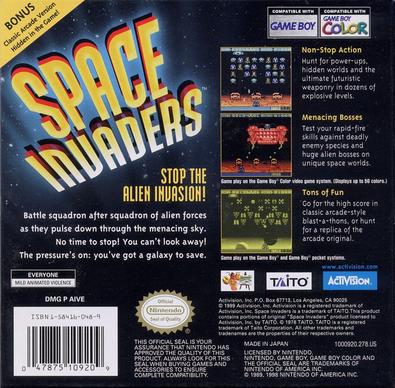 Space Invaders cover or packaging material - MobyGames