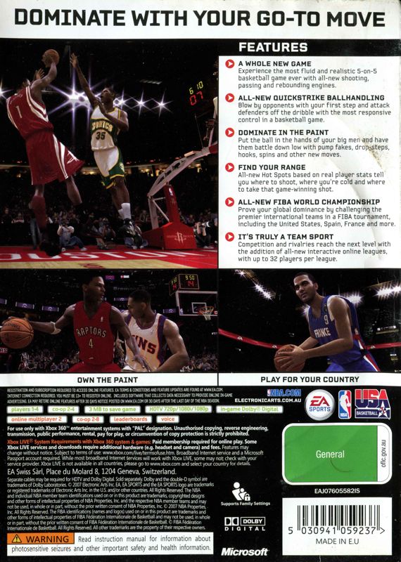 NBA Live 08 cover or packaging material - MobyGames