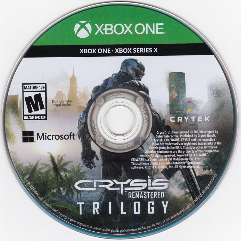 Crysis Remastered Trilogy cover or packaging material - MobyGames