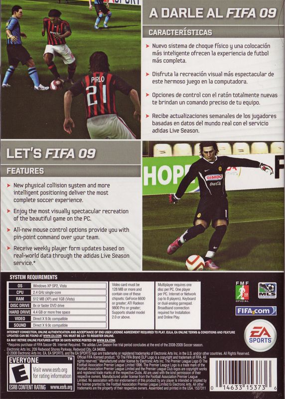 FIFA Soccer 09 cover or packaging material - MobyGames