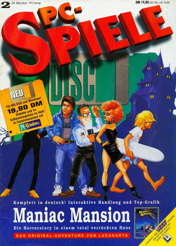 Maniac Mansion cover or packaging material - MobyGames