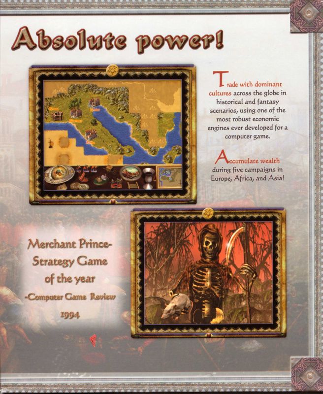Merchant Prince II cover or packaging material - MobyGames