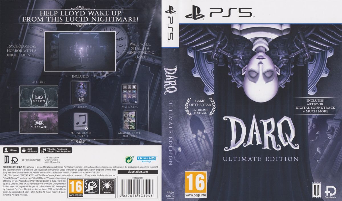 DARQ: Ultimate Edition cover or packaging material - MobyGames
