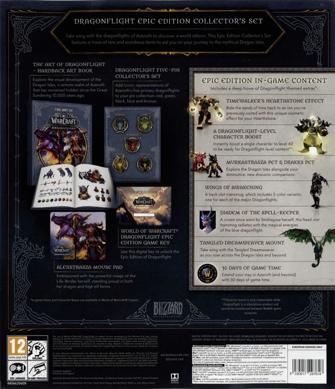 World of WarCraft: Dragonflight (Collector's Edition) cover or packaging material - MobyGames