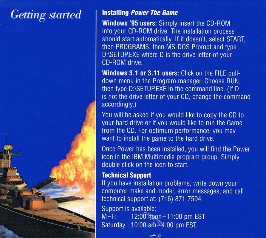 Power: The Game cover or packaging material - MobyGames