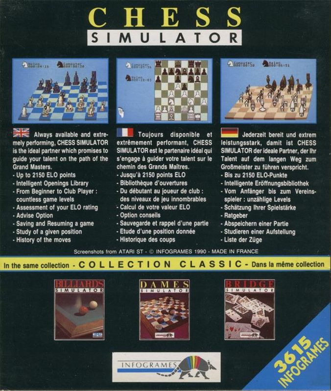 Chess Simulator cover or packaging material - MobyGames