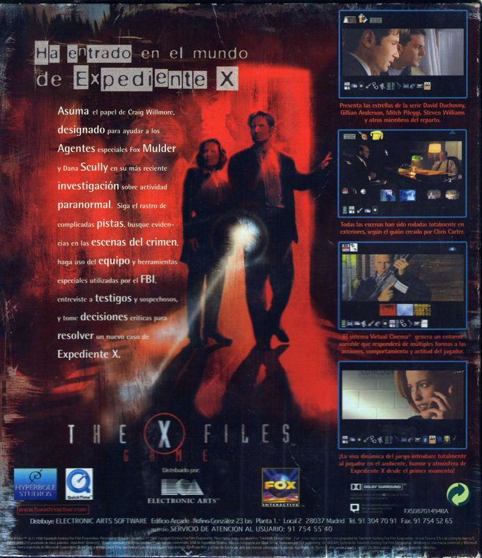 The X-Files Game cover or packaging material - MobyGames