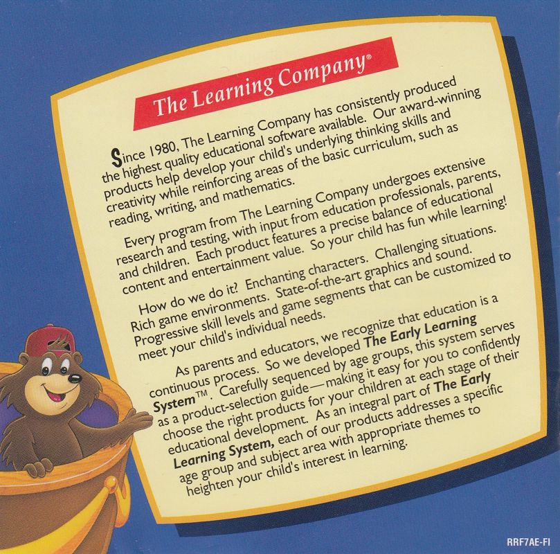 Reader Rabbit: 1st Grade cover or packaging material - MobyGames