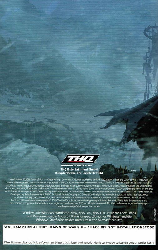 Warhammer 40,000: Dawn of War II - Chaos Rising cover or packaging ...