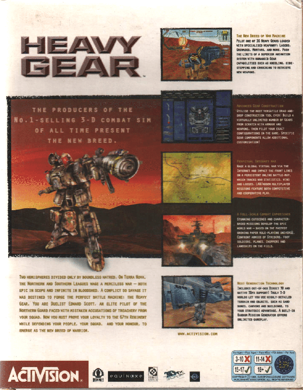 Heavy Gear cover or packaging material - MobyGames