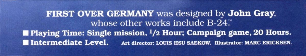 First Over Germany cover or packaging material - MobyGames