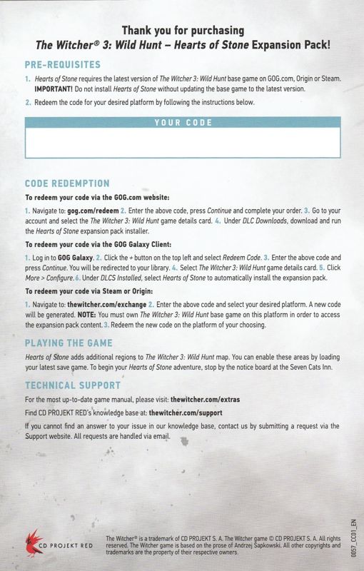 The Witcher 3: Wild Hunt - Hearts of Stone cover or packaging material ...