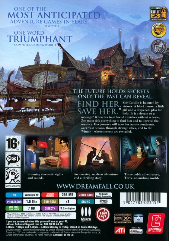 Dreamfall: The Longest Journey cover or packaging material - MobyGames